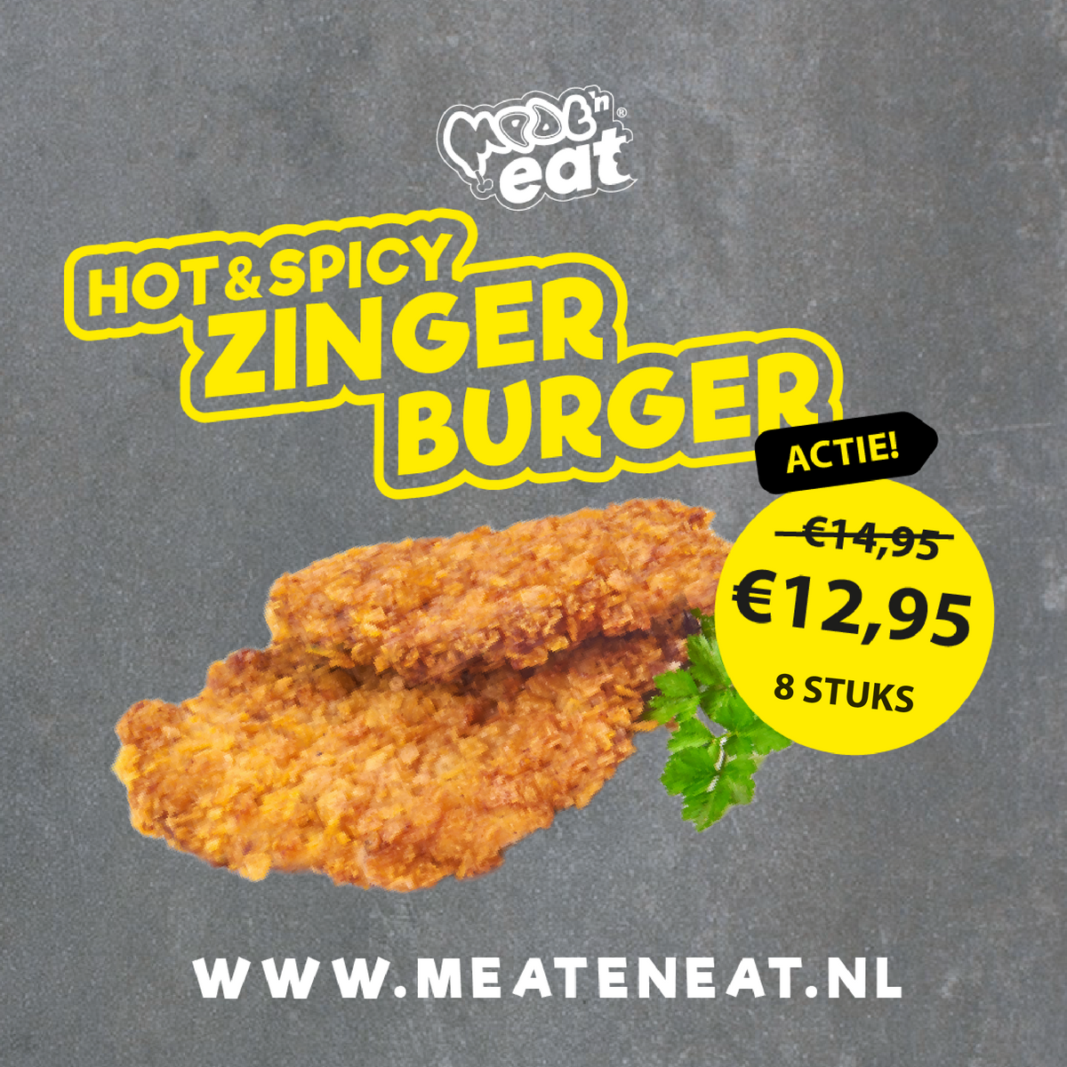Hot & Spicy Chicken Zinger burger | Meat & Eat | Dé Online Halal Slager